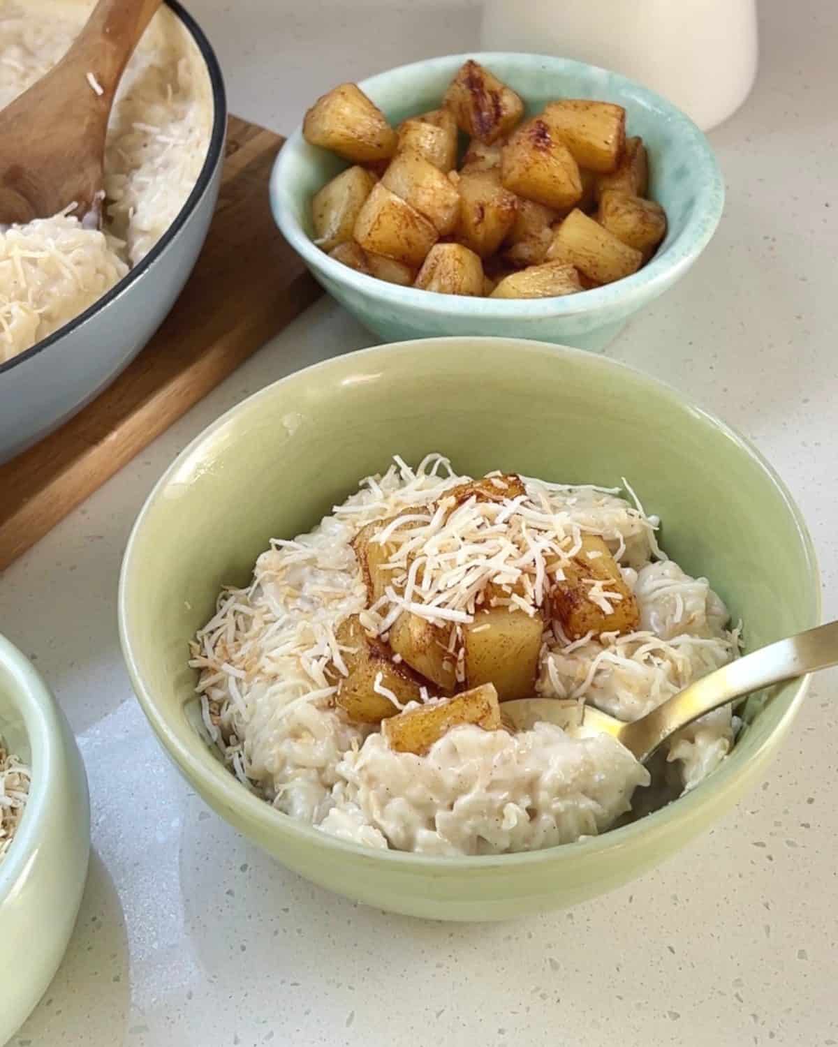 Piña Colada Rice Pudding - VJ Cooks
