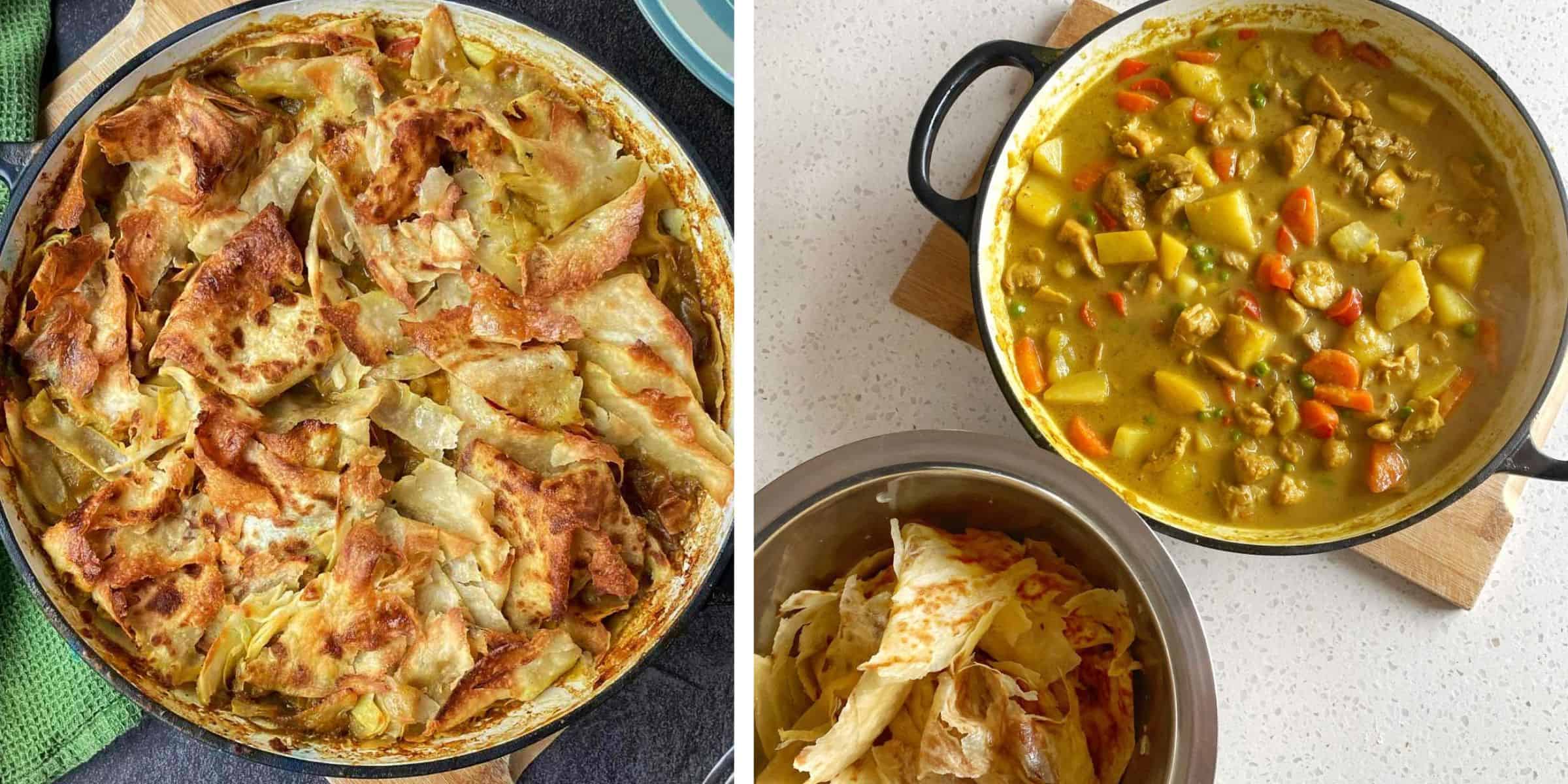 Chicken Curry Roti Pie - VJ Cooks