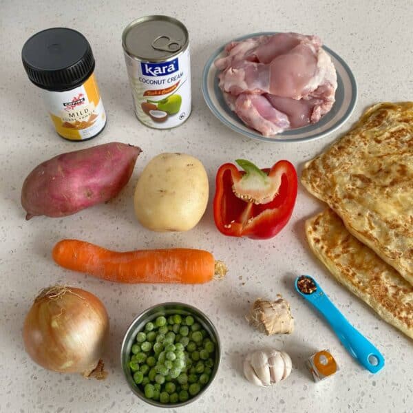 Chicken Curry Roti Pie - VJ Cooks