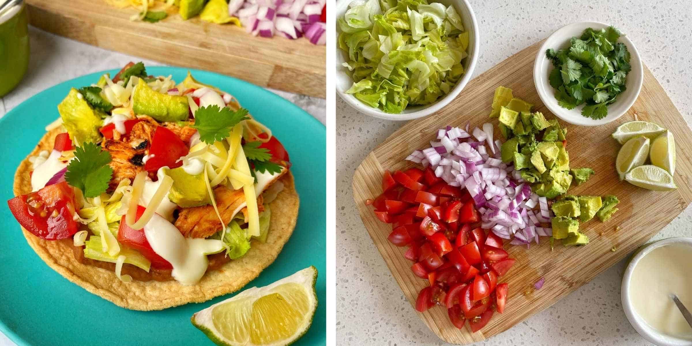 Chipotle Chicken Tostadas - VJ Cooks